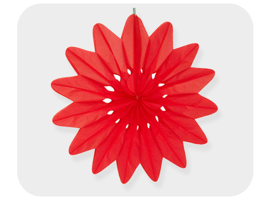 East Tern. 3D Flower shape tissue fans wide version