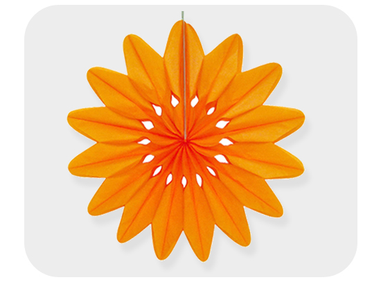 East Tern. 3D Flower shape tissue fans wide version