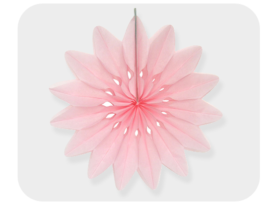 East Tern. 3D Flower shape tissue fans wide version